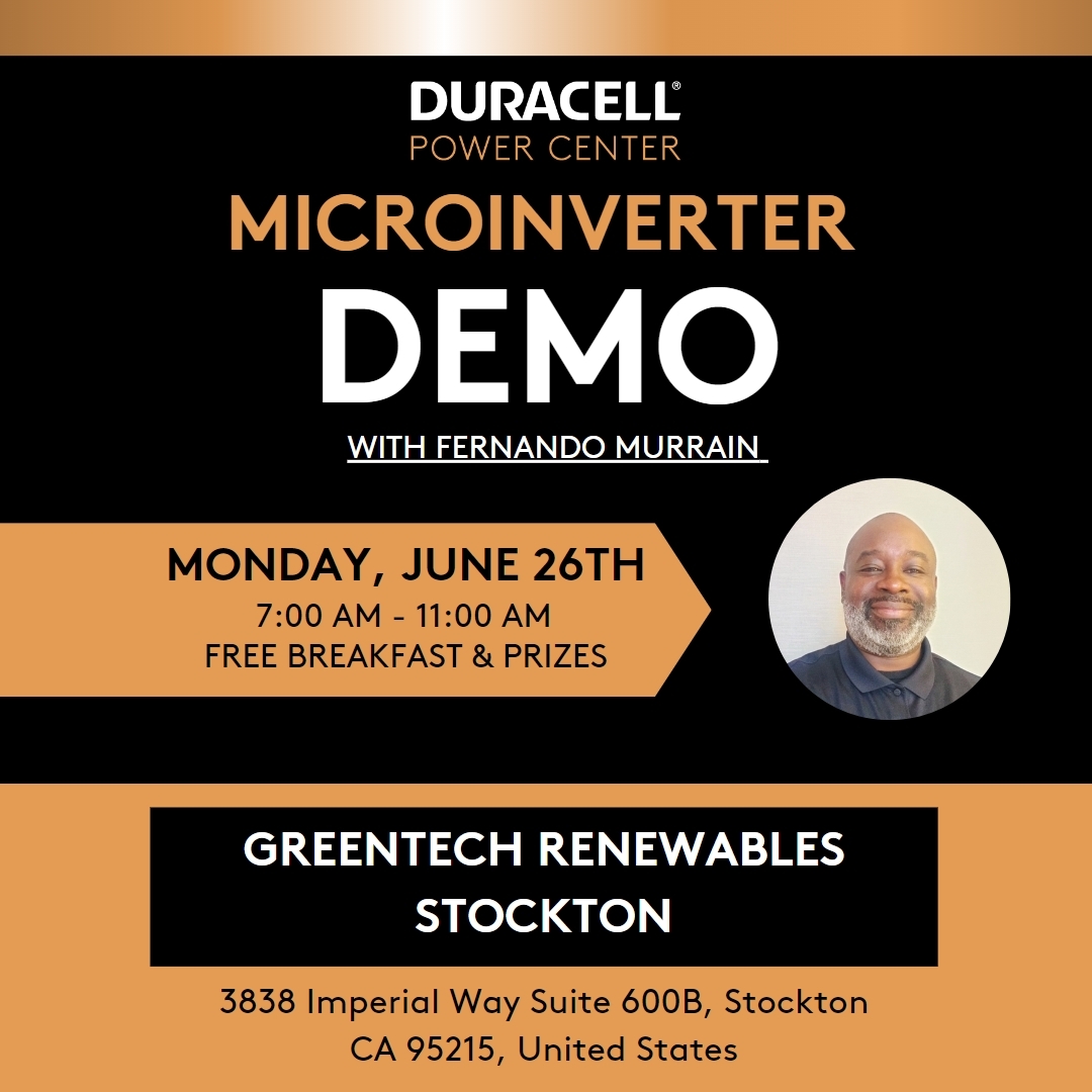 Duracell Counter Day - Stockton | Greentech Renewables