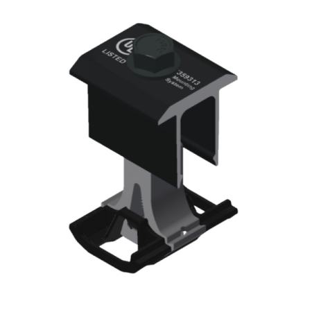 SnapNrack Ultra Rail Mid Clamp Black, 242-02071 | Greentech Renewables
